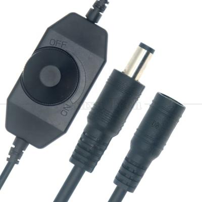 China DC 12V 24V Male to Female Power ON OFF Switch Controller LED Dimmer 6A for Strip Light for sale