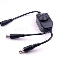 China 12V 24W DC Power On Off Rotation Switch Controller LED Dimmer 1 Female to 2 Male Splitter for Lamp for sale