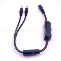 China 12V DC Splitter Cable 1 Female to 2 Male 5.5x2.1mm On Off Switch for LED Lamp for sale
