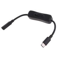 China USB Type C Male to Female On Off Switch Extension Cable 0.3m 5V 2A Data Charging for Raspberry Pi LED Lamp for sale