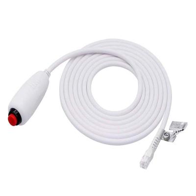 China Custom RJ11 6Pin 4Core Single Button Nurse Call Cable with Clip 1M for sale