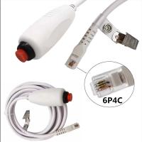 China Custom RJ11 6Pin 4Core Single Button Nurse Call Cable with Clip 1M for sale