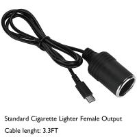 China USB Type C Male to Cigarette Lighter Female Socket Power Adapter Cable 12V 3A 1m for Car for sale