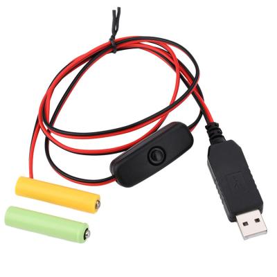 China USB Battery Eliminator 3V 4.5V 6V Replace AA AAA Battery Power Cable for LED Light Electronic Toys for sale