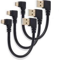 China 90 Degree L-Shape Micro USB Cable 15cm with 2A Fast Charging and Data Transfer Capability for sale