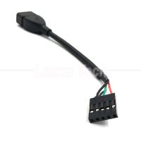 China Custom USB 2.0 Type A Female to 5 Pin Dupont Connector Motherboard Cable 28AWG 0.3M for sale