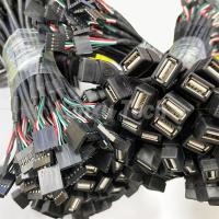 China Custom USB 2.0 Type A Female to 5 Pin Dupont Connector Motherboard Cable 28AWG 0.3M for sale
