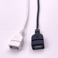 China 5V White USB Female to Bare Wires Pigtail Cable 0.1M-5M Length for LED Strips and DIY Electronics for sale