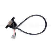China USB 2.0 Panel Mount Cable Type A to JST XH 4-Pin 0.3m with Screw Locking for Industrial Applications for sale