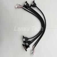 China USB 2.0 Panel Mount Cable Type A to JST XH 4-Pin 0.3m with Screw Locking for Industrial Applications for sale