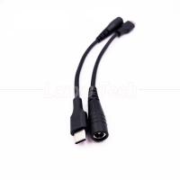 China 5V USB Type C to DC 5.5x2.1mm Power Extension Cable 3A for LED Lamp Fan for sale