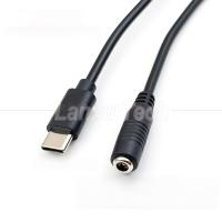 China 5V USB Type C to DC 3.5x1.35mm 5.5x2.1mm Power Charging Extension Cable for LED Lamp Fan for sale