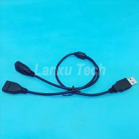 China USB 2.0 A Male to Dual USB Female Y Splitter Hub Power Cord Extension Cable 40cm for sale