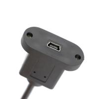China Screw Locking 90 Degree Right Angle Mini USB Panel Mount Extension Cable 0.2m-5m Lengths CE RoHS Certified for sale