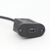 China Screw Locking 90 Degree Right Angle Mini USB Panel Mount Extension Cable 0.2m-5m Lengths CE RoHS Certified for sale