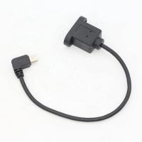 China Screw Locking 90 Degree Right Angle Mini USB Panel Mount Extension Cable 0.2m-5m Lengths CE RoHS Certified for sale