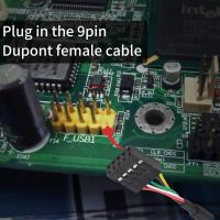 China USB Type A Female to 9 Pin Dupont Female Header Motherboard Adapter Cable 10cm 24AWG for sale