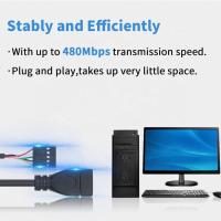 China USB Type A Female to 9 Pin Dupont Female Header Motherboard Adapter Cable 10cm 24AWG for sale