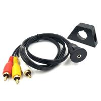 China Waterproof DC 3.5 to 3RCA Extension Cable with Flush Mount Panel - 1M/2M Length for Automotive Marine Applications for sale
