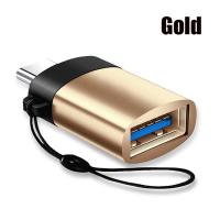 China Portable Mini Lanyard Metal Shell OTG Type C 3.1 Male to USB 3.0 Female Adapter 5Gbps for sale