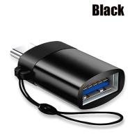 China Portable Mini Lanyard Metal Shell OTG Type C 3.1 Male to USB 3.0 Female Adapter 5Gbps for sale