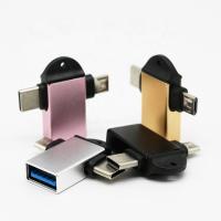China 2 in 1 USB3.0 to Micro B Type C USB Converter OTG Adapter for Android Phone U Disk Mouse for sale