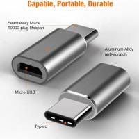 China Metal Shell Micro USB Female to USB C Male OTG Converter Adapter 480Mbps for sale