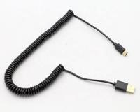 China Custom 1M 2M 3M Fast Charging Spring  Coiled Spiral USB Type C Cable for sale