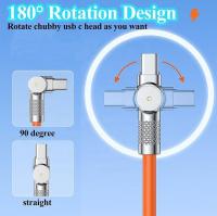 China 120W 6A Fast Charging USB Cable with 180° Rotating Connectors - 1m/2m Length for Android Phones for sale