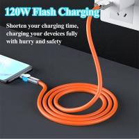 China 120W 6A Fast Charging USB Cable with 180° Rotating Connectors - 1m/2m Length for Android Phones for sale