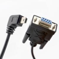 China CUSTOM 90 Degree Right Angle Mini B USB to Female DB9 RS232 Serial Cable for sale
