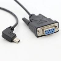 China CUSTOM 90 Degree Right Angle Mini B USB to Female DB9 RS232 Serial Cable for sale