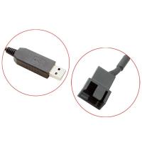 China USB 5V to 12V Step Up Adapter Cable for 3-Pin & 4-Pin PC Fans - 0.3m Length, 12V 0.6A Output for sale