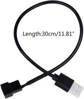 China USB to 3 Pin 4 Pin Molex Female PWM 5V Computer Cooling Fan Power Supply Adapter Cable 0.3m for sale