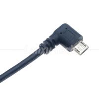China 15cm Micro USB V8 to USB Female OTG Adapter Cable with 90 Degree Right Angle Connector for Phone and Laptop for sale