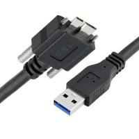 China 5Gbps Screw Locking Panel Mount Micro USB 3.0 to USB A Extension Cable 1m 2m 3m for Industrial Cameras for sale