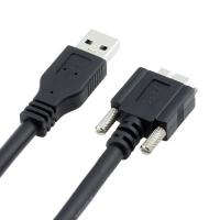 China 5Gbps Screw Locking Panel Mount Micro USB 3.0 to USB A Extension Cable 1m 2m 3m for Industrial Cameras for sale