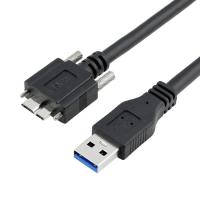 China 5Gbps Screw Locking Panel Mount Micro USB 3.0 to USB A Extension Cable 1m 2m 3m for Industrial Cameras for sale
