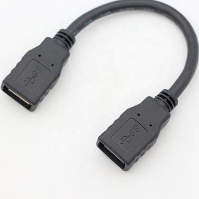 China Custom USB 3.0 A Female to USB 3.0 A Female OTG Extension Data Charging Cable 5Gbps 2A for sale
