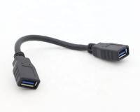 China Custom USB 3.0 A Female to USB 3.0 A Female OTG Extension Data Charging Cable 5Gbps 2A for sale