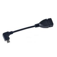 China 90 Degree Angle Micro B to USB Type A Female OTG Adapter Cable for sale