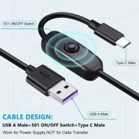 China 1m 5V 3A USB Type C Charger Power Cable with Switch ON OFF for Raspberry Pi for sale