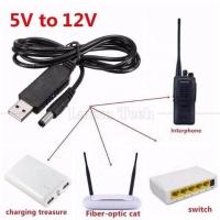 China 5V USB to 12V DC Output Converter Booster Cable 1m for WiFi Router Modem for sale
