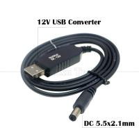 China 5V USB to 12V DC Output Converter Booster Cable 1m for WiFi Router Modem for sale