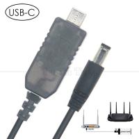 China USB Type C to DC 5.5x2.1mm Cable 5V to 12V Output for Router LED Light Strip 1m for sale