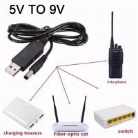 China 5V USB to 9V DC Step Up Converter Cable 5.5x2.1mm 1m for WiFi Router Modem for sale