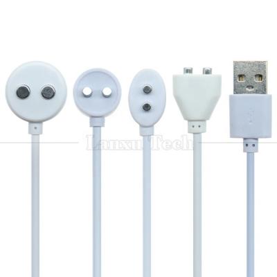 China 2 Pin USB Magnetic Charger Cable 1m for Electric Toothbrush Beauty Instrument Vibrator for sale
