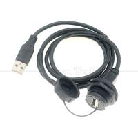 China IP67 Waterproof Panel Mount USB A Extension Cable 1m Length for Marine & Automotive Applications for sale
