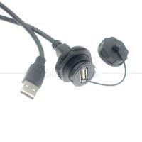 China IP67 Waterproof Panel Mount USB A Extension Cable 1m Length for Marine & Automotive Applications for sale