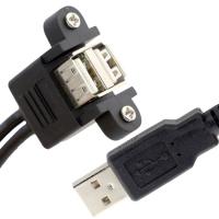 China Screw Locking Micro Type C RJ45 Ethernet Male Female USB Panel Mount Cable for sale